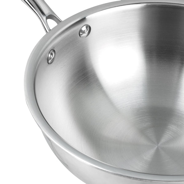 Vinod Platinum Triply Stainless Steel Deep Frypan - 20 cm, Induction ...
