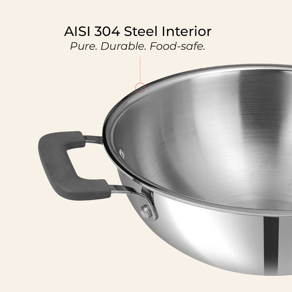 Platinum Luxe Cookware Set – Vinod 3-Piece Combo with lids – Vinod ...