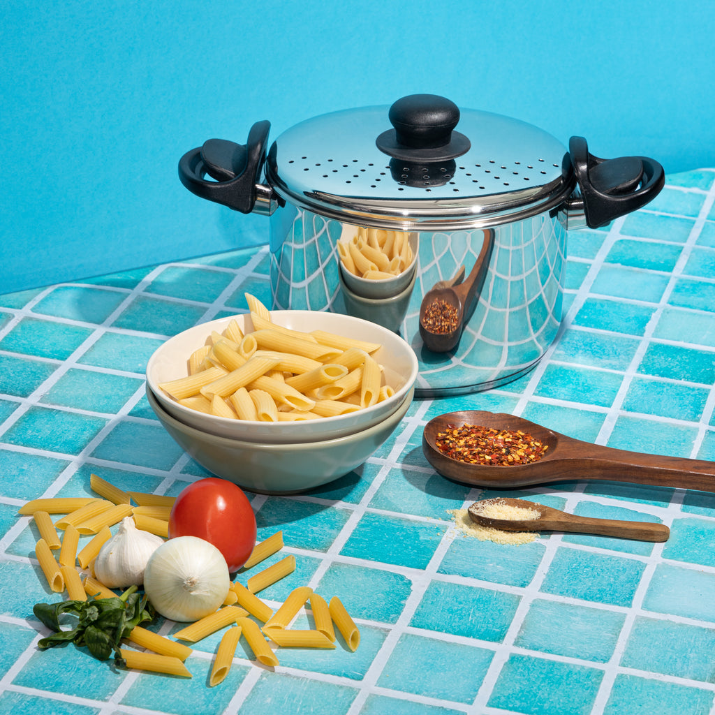 Buy Stainless Steel Pasta Pot with Strainer lid | Casseroles – Vinod ...