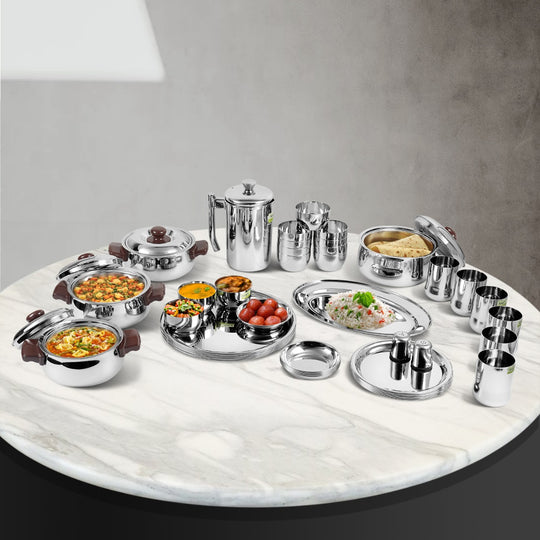 Shop for Stainless Steel Dinner Sets Online ꟾ Kraft Serveware – Vinod ...